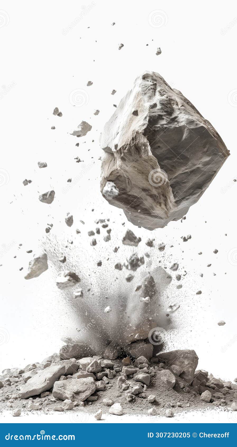 Explosion of stone stock image. Image of explosion, closeup - 307230205