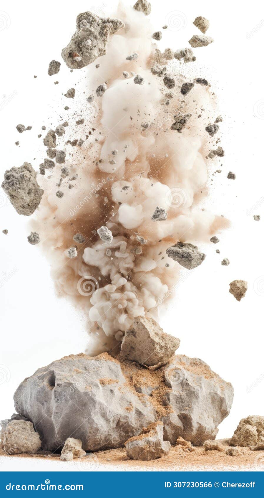Explosion of stone stock photo. Image of dark, abstract - 307230566
