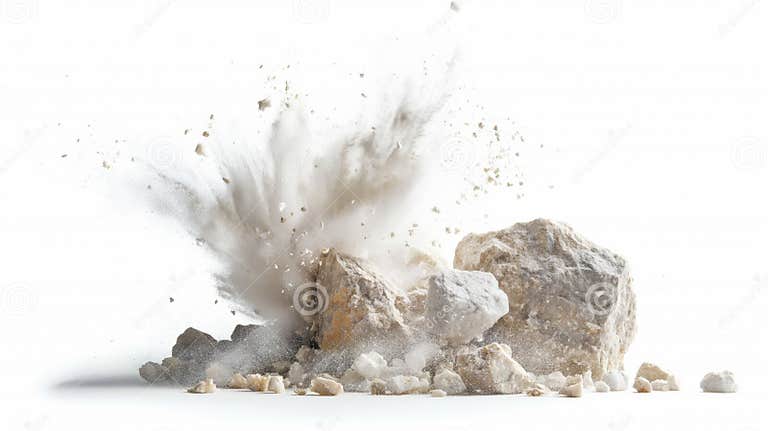 Explosion of stone stock photo. Image of cloud, explosion - 307390428