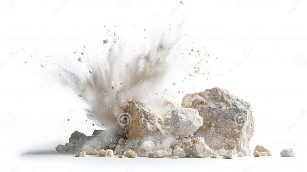 Explosion of stone stock photo. Image of cloud, explosion - 307390428