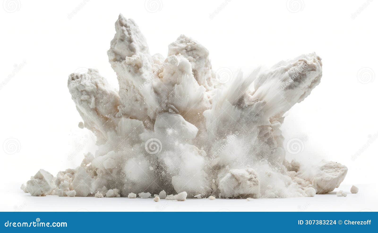 Explosion of stone stock photo. Image of concept, pieces - 307383224