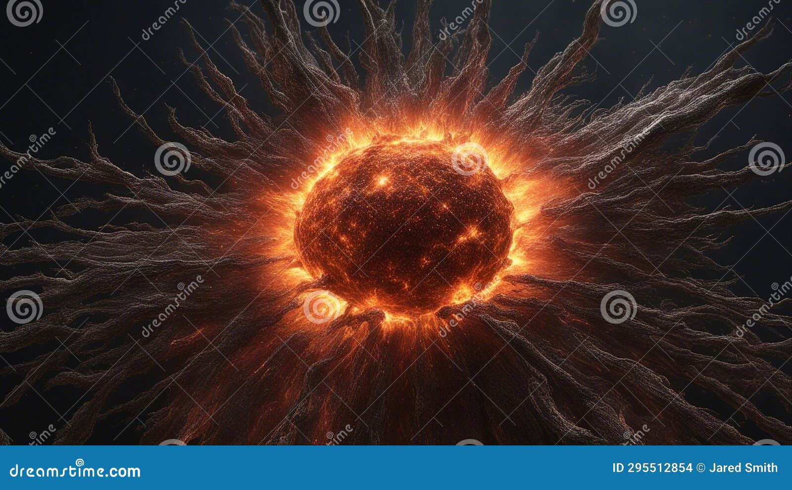 Explosion of the Sun a Supernova that Erupts with Fire and Energy Stock ...