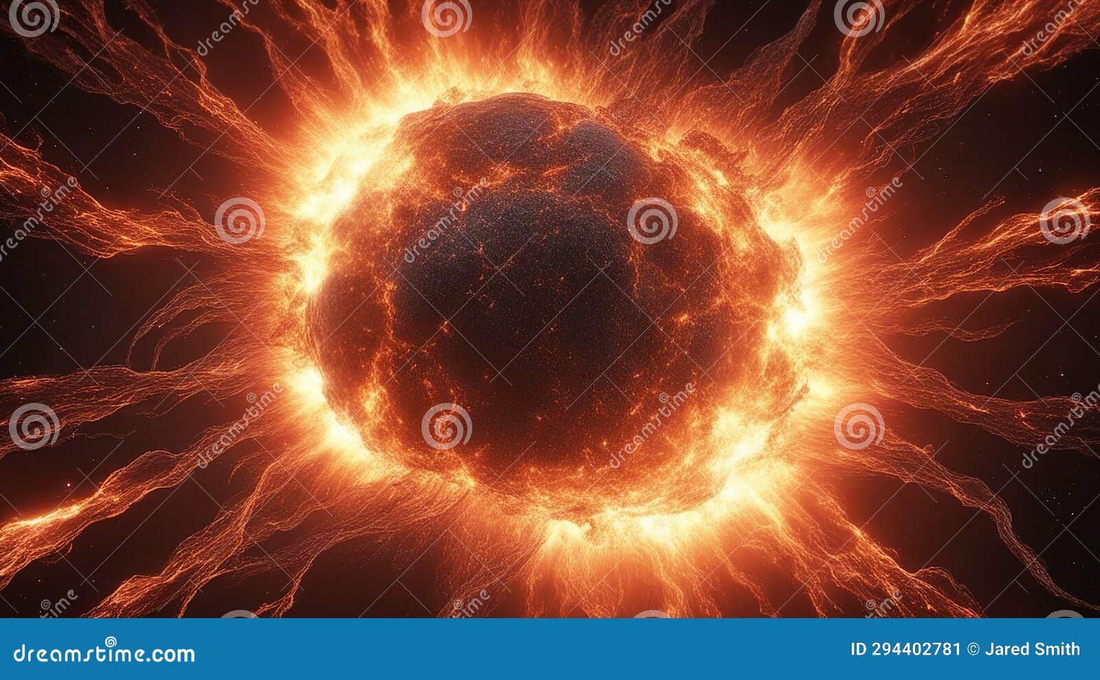 Explosion of the Sun a Supernova that Erupts with Fire and Energy Stock ...