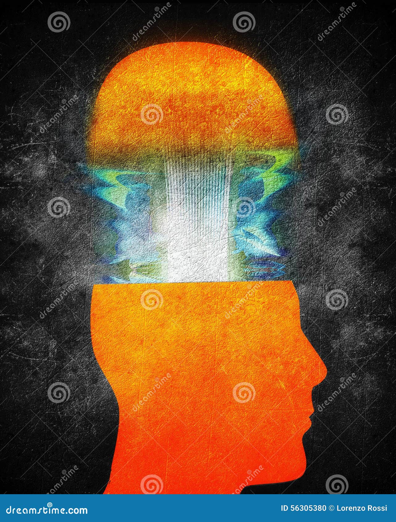 Explosion think stock illustration. Illustration of brain - 56305380