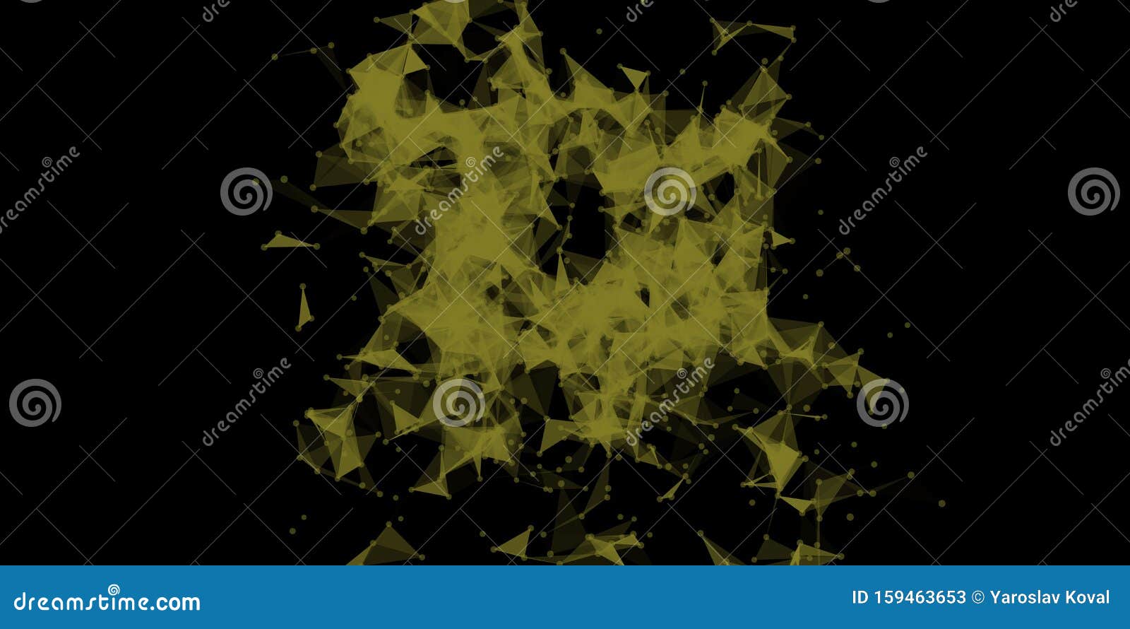 Explosion Triangles Data Stream Cloud Chaos Design Stock Illustration ...