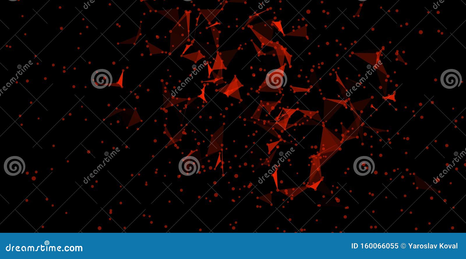 Explosion Triangles Data Stream Cloud Chaos Design Stock Illustration ...