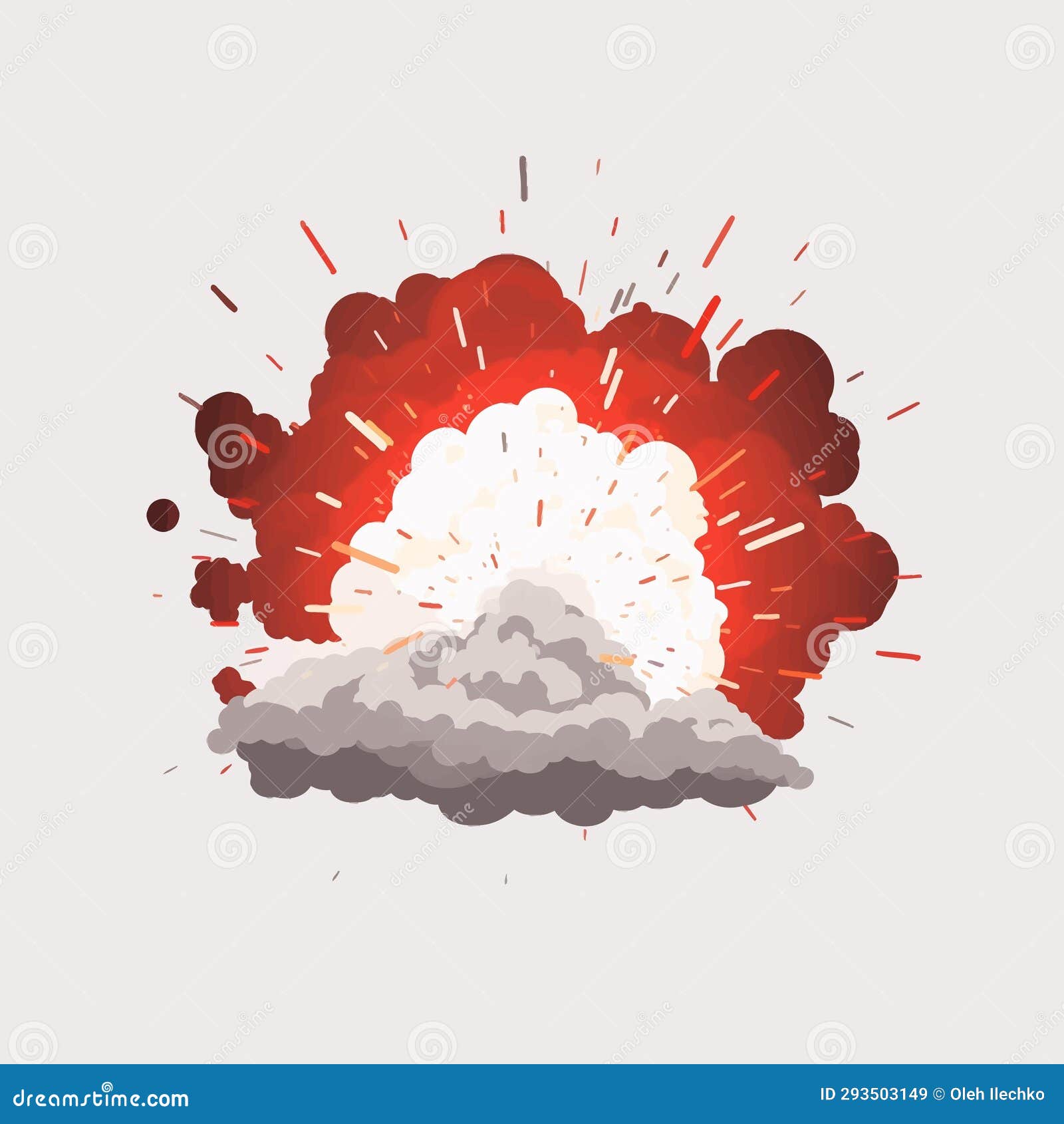 Explosion Vector Flat Minimalistic Isolated Illustration Stock Vector ...