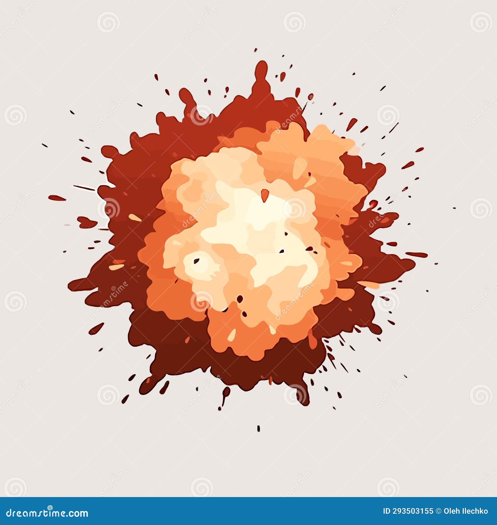 Explosion Vector Flat Minimalistic Isolated Illustration Stock Vector ...