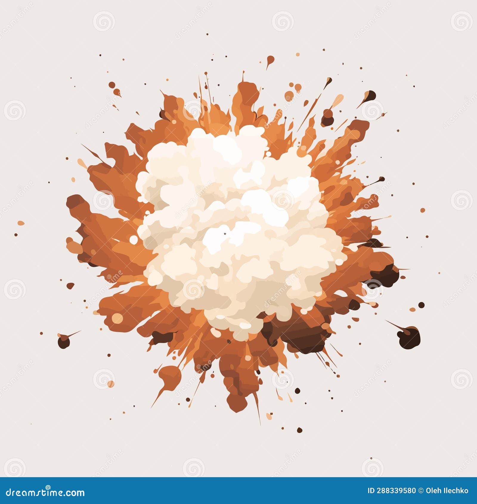 Explosion Vector Flat Minimalistic Isolated Illustration Stock Vector ...