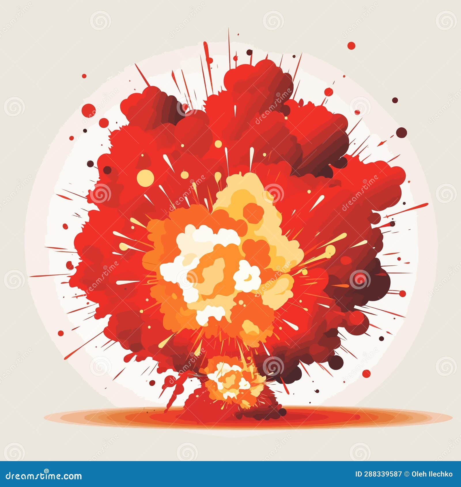 Explosion Vector Flat Minimalistic Isolated Illustration Stock Vector ...