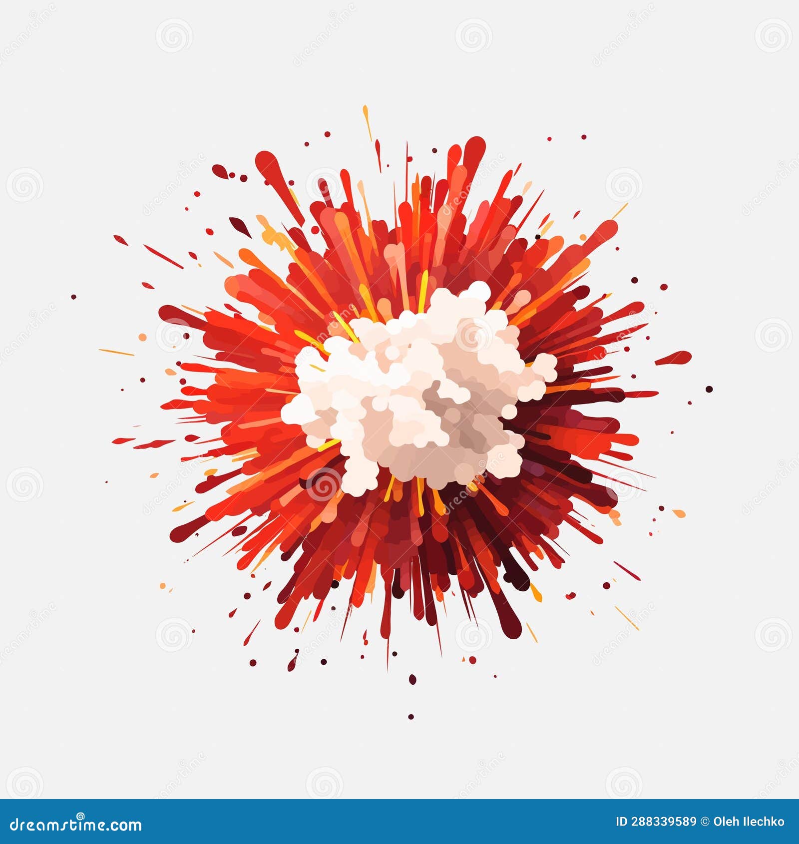 Explosion Vector Flat Minimalistic Isolated Illustration Stock Vector ...