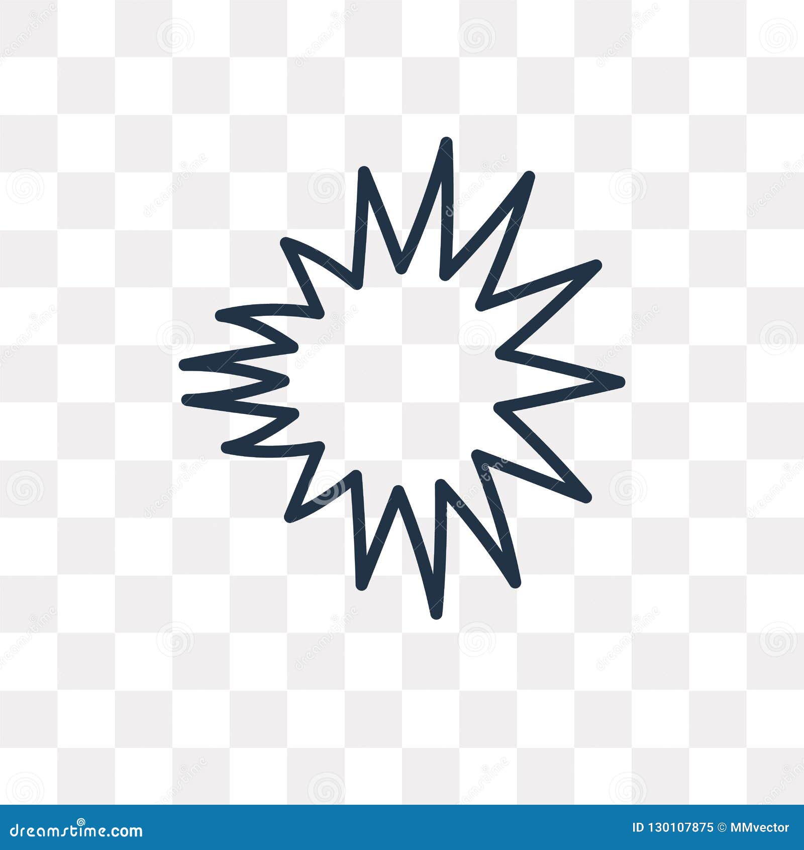 Explosion Vector Icon Isolated on Transparent Background, Linear Stock ...