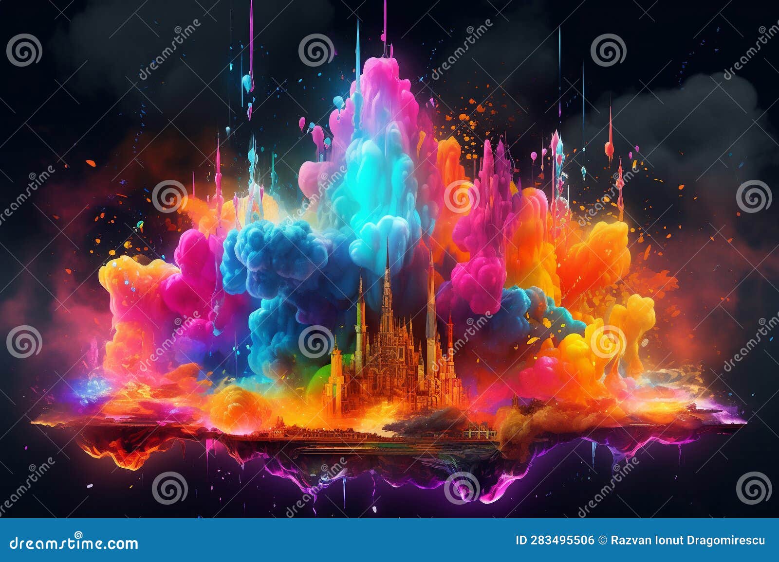 Explosion of Vibrant Clouds, Bursting with an Array of Mesmerizing ...