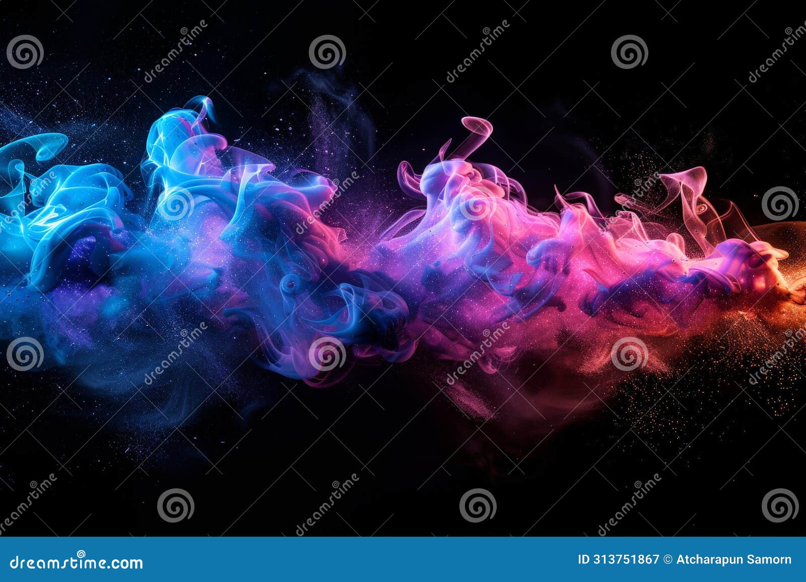 Explosion Vibrant Colorful Effect of Smoke, Energy Motion, Generative ...
