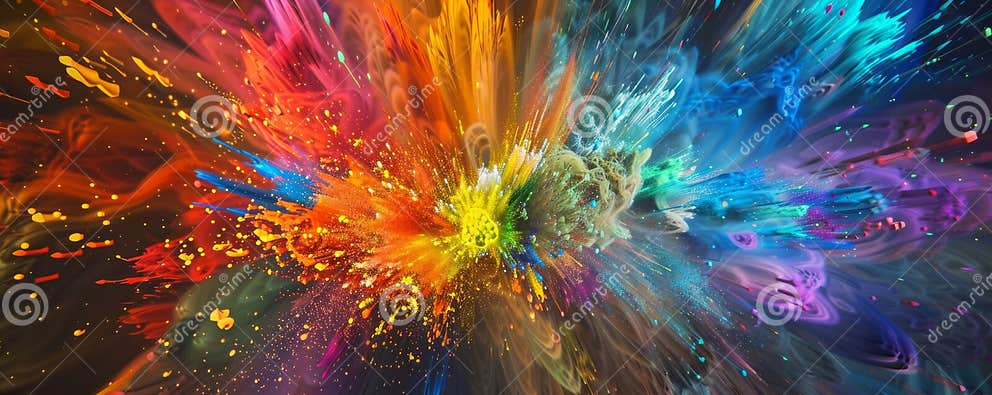 Explosion of Vibrant Colors in an Abstract Art Explosion, Ideal for ...
