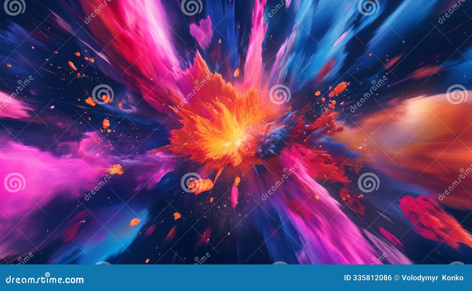 Explosion of Vibrant Colors in Motion, Abstract Art Concept Stock Photo ...