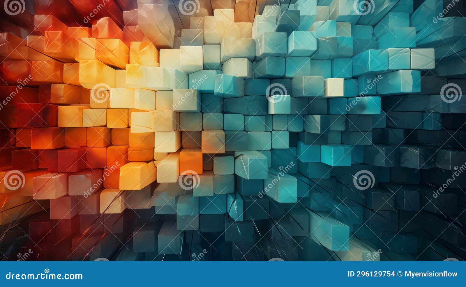 A Group of Cubes Stacked Together Stock Illustration - Illustration of ...