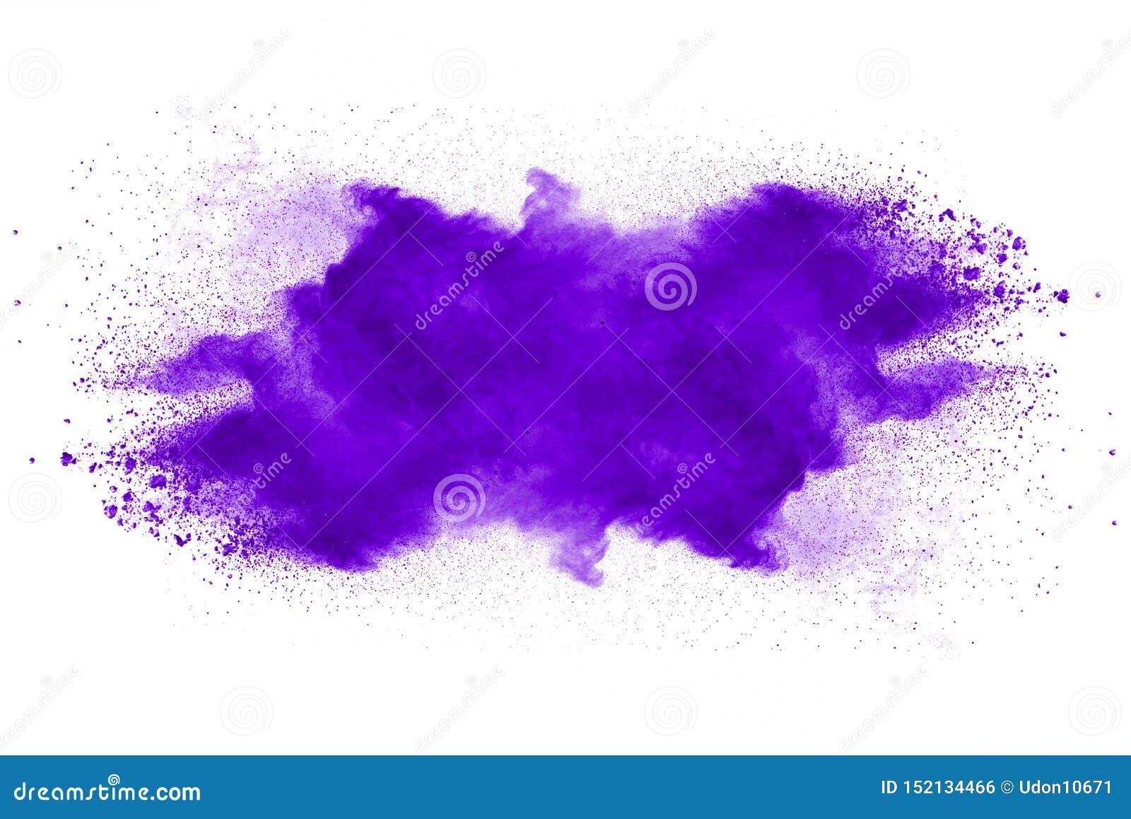 Explosion of Violet Dust on White Background Stock Photo - Image of ...