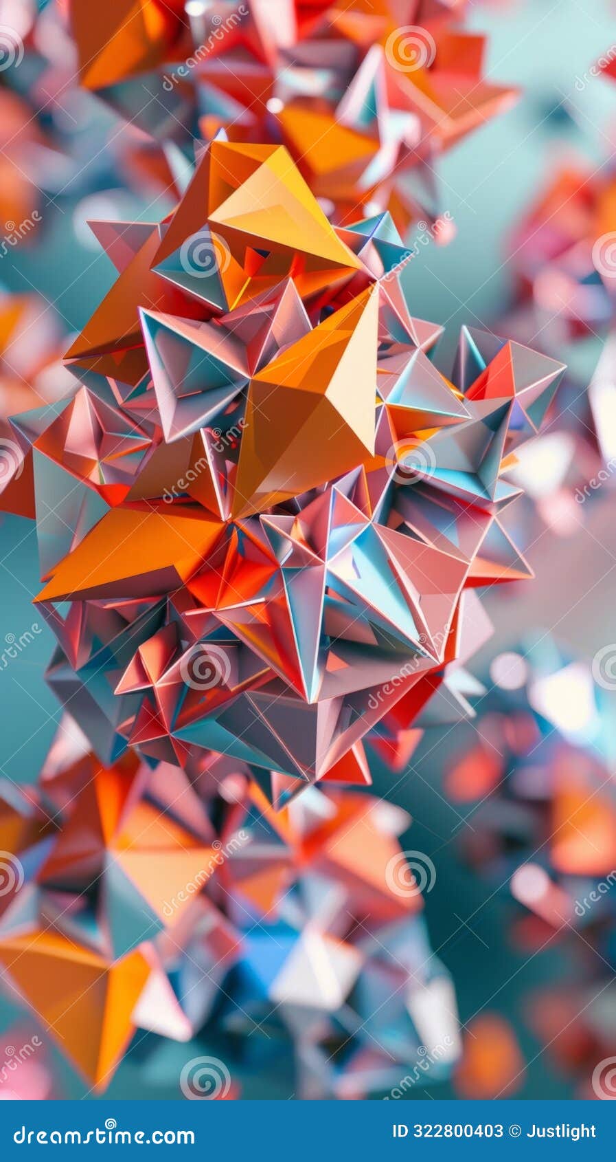 An Explosion of Vivid Polyhedra Interlocking and Overlapping in a ...