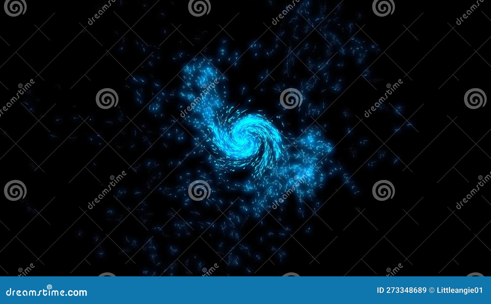 Explosion Vortex of Blue Lights in in Black Space Stock Image - Image ...