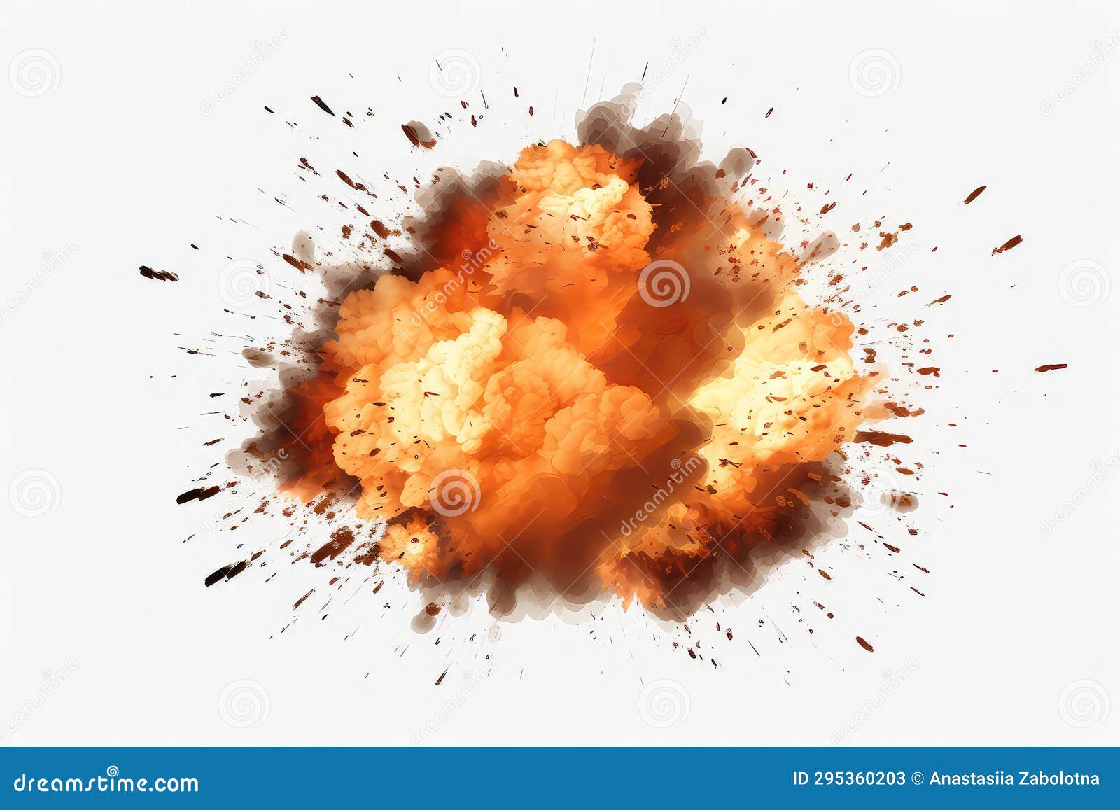 An Explosion on a White Background Stock Illustration - Illustration of ...