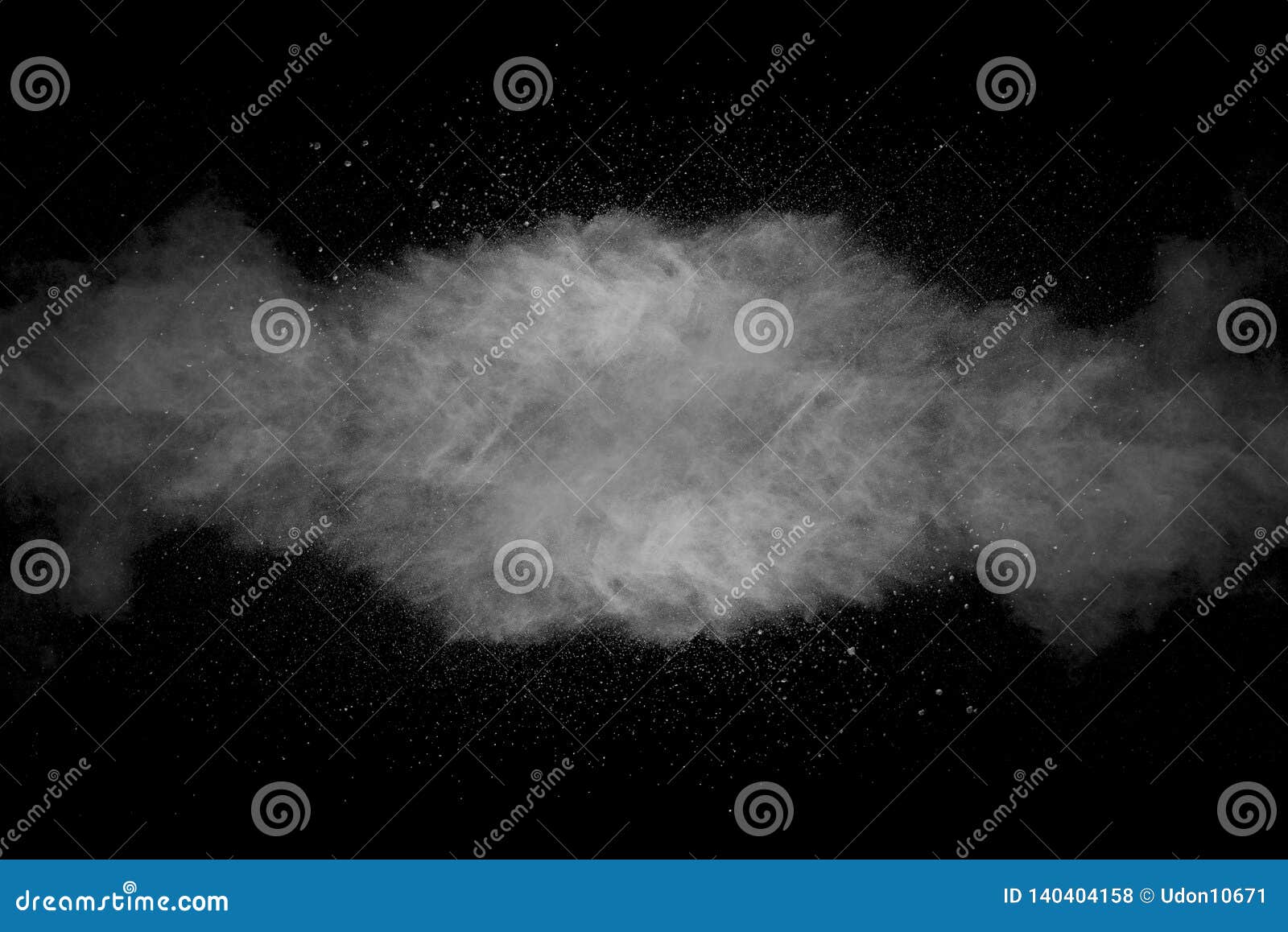 Explosion of White Dust on Black Background. Stock Photo - Image of ...
