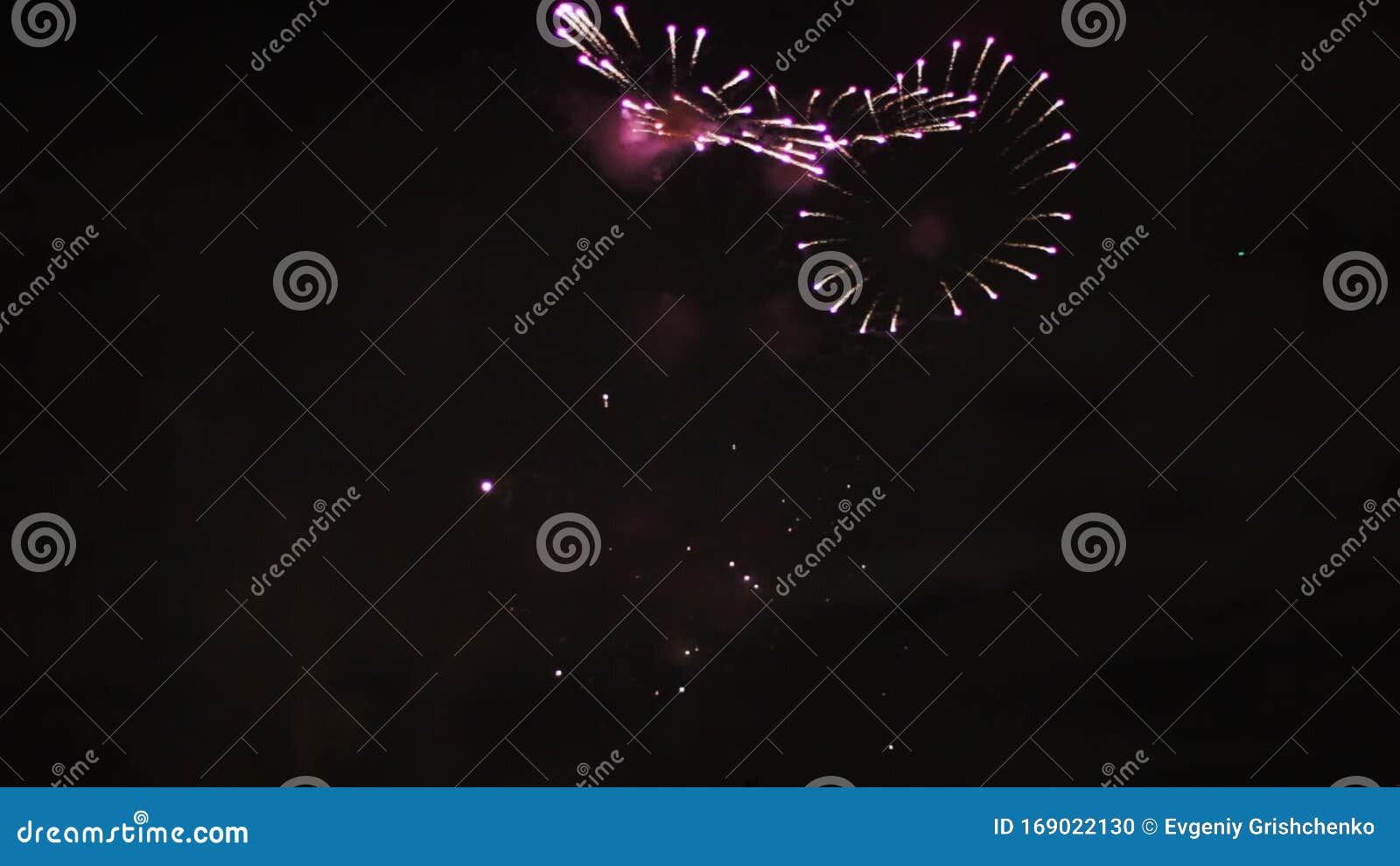 Explosion of White Fireworks Flash in the Sky Stock Footage - Video of ...