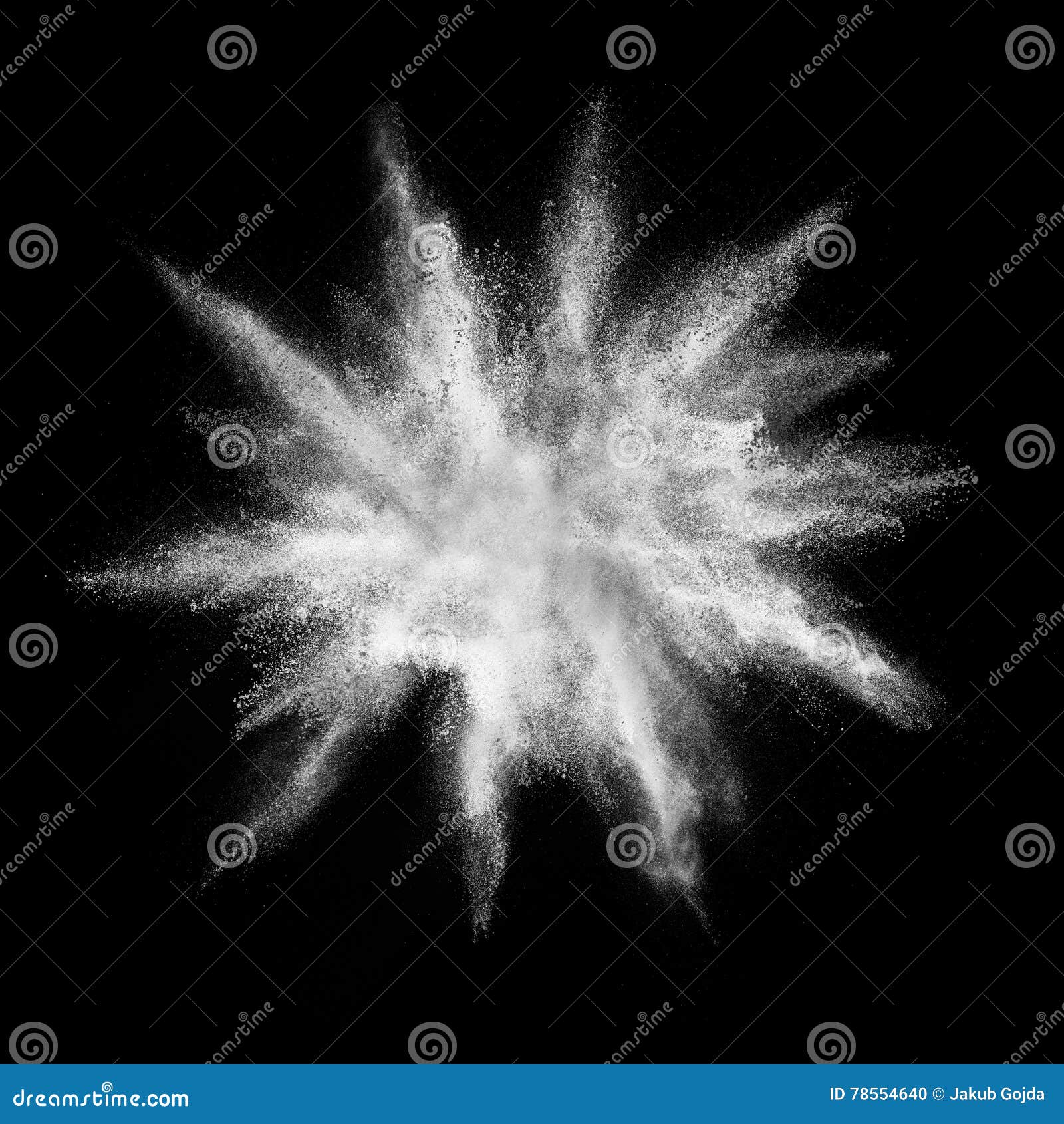 Explosion of White Powder on Black Background Stock Photo - Image of ...