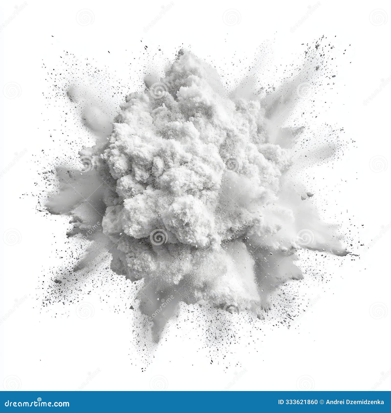 An Explosion of White Powder on a Transparent Background, a Stock Image ...