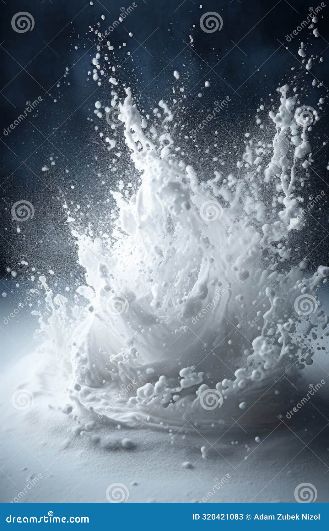 Explosion of White Water and Foam Stock Illustration - Illustration of ...
