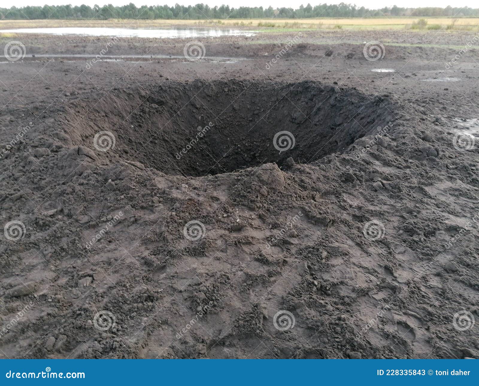 Explosion Whole in the Ground Stock Image - Image of ground, detonation ...