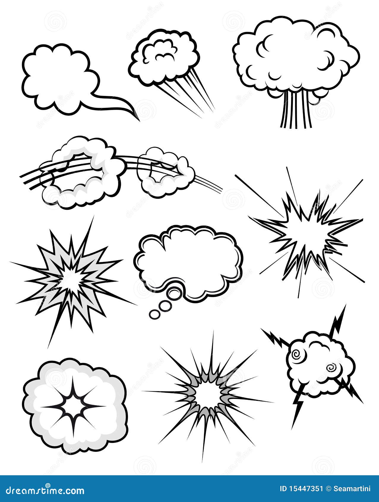 Explosiones fijadas ilustración del vector. Ilustración de explosivo ...