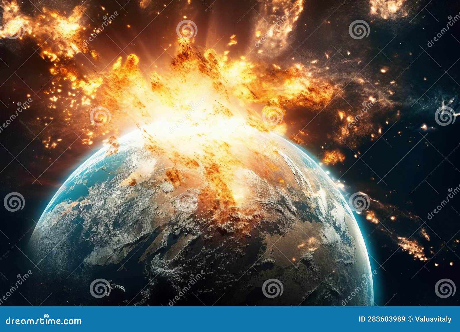 Explosions from the Collision of Asteroids with the Planet Earth in ...