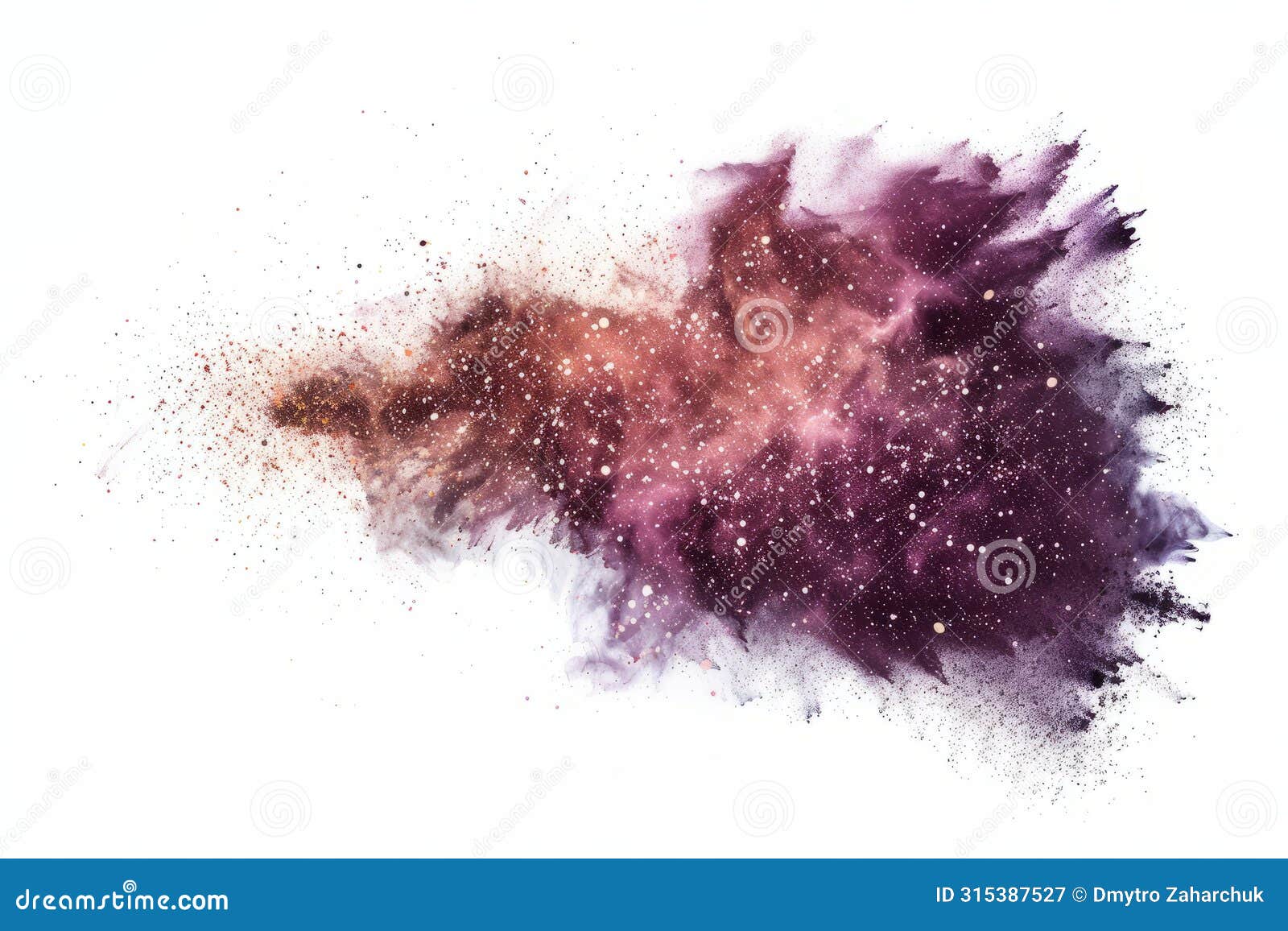 Explosions of Cosmic Dust on a White Background. Stock Image - Image of ...