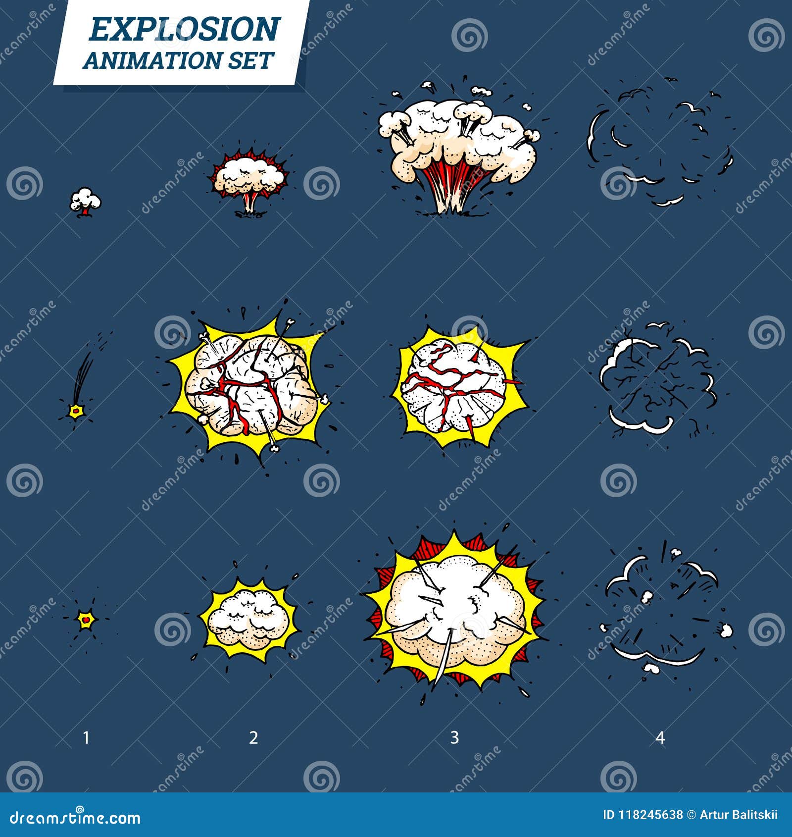 Explode Flash, Cartoon Explosion, Space Burst Effect, Comic Bomb, Star ...