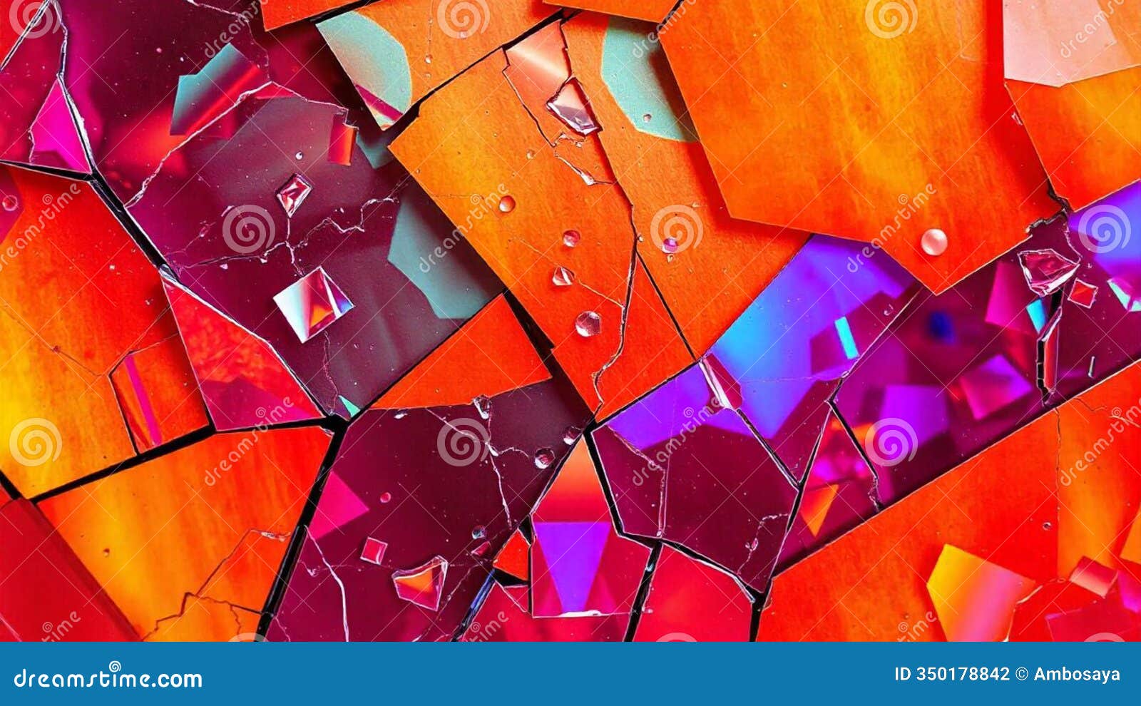 Explosive Abstract: Broken Geometric Art Stock Illustration ...
