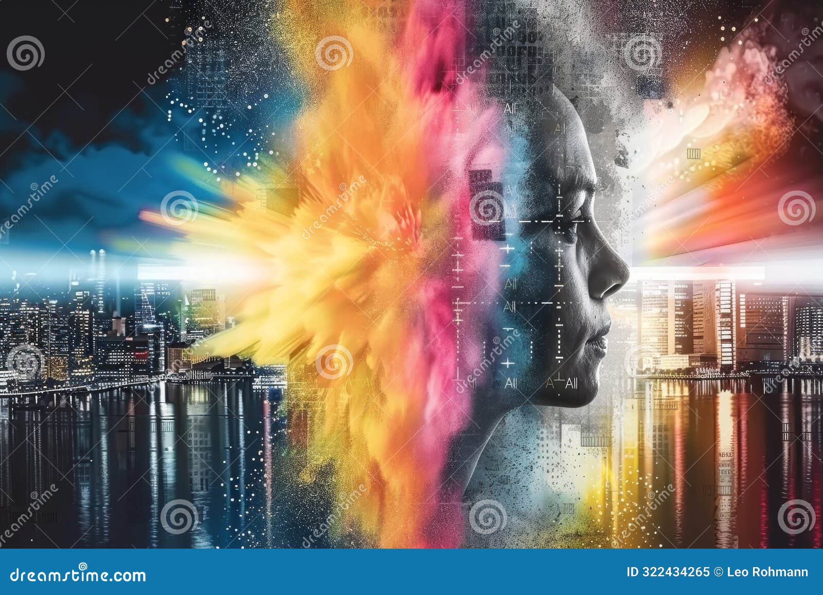 Explosive AI Concept Art, Symbolizing the Powerful Impact of Artificial ...