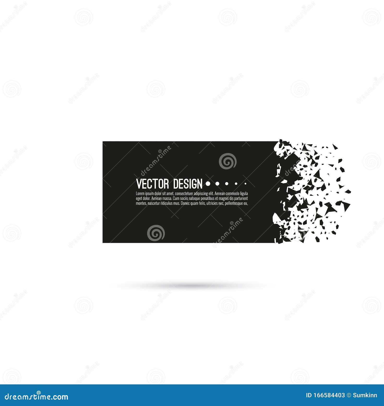 Explosive Black Rectangular Banner. Stock Vector - Illustration of ...