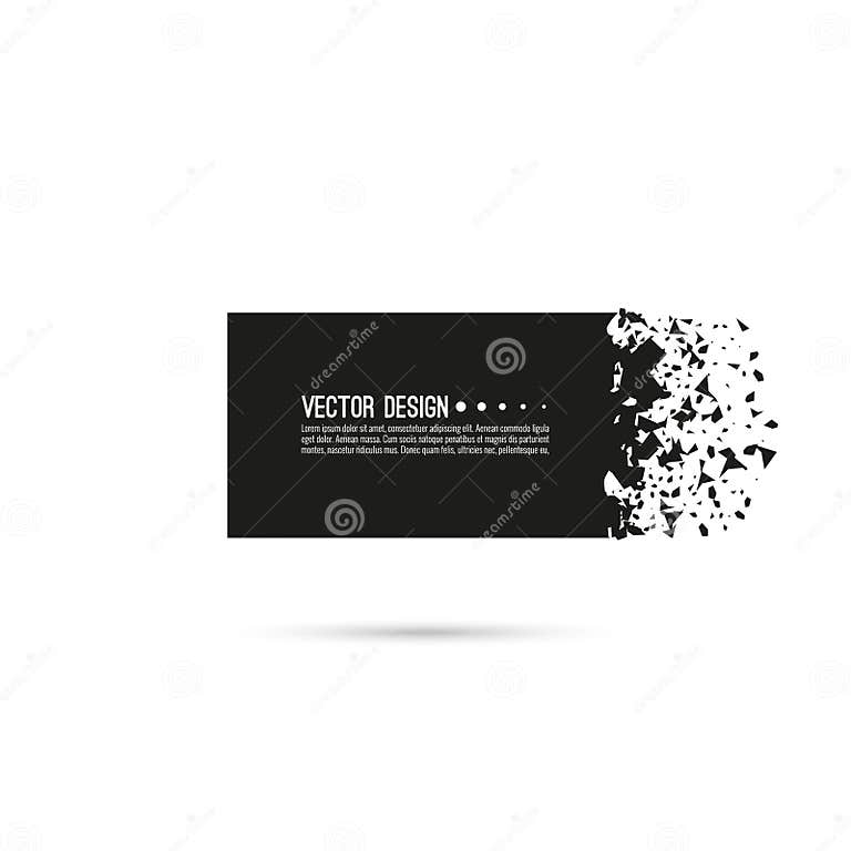 Explosive Black Rectangular Banner. Stock Vector - Illustration of ...