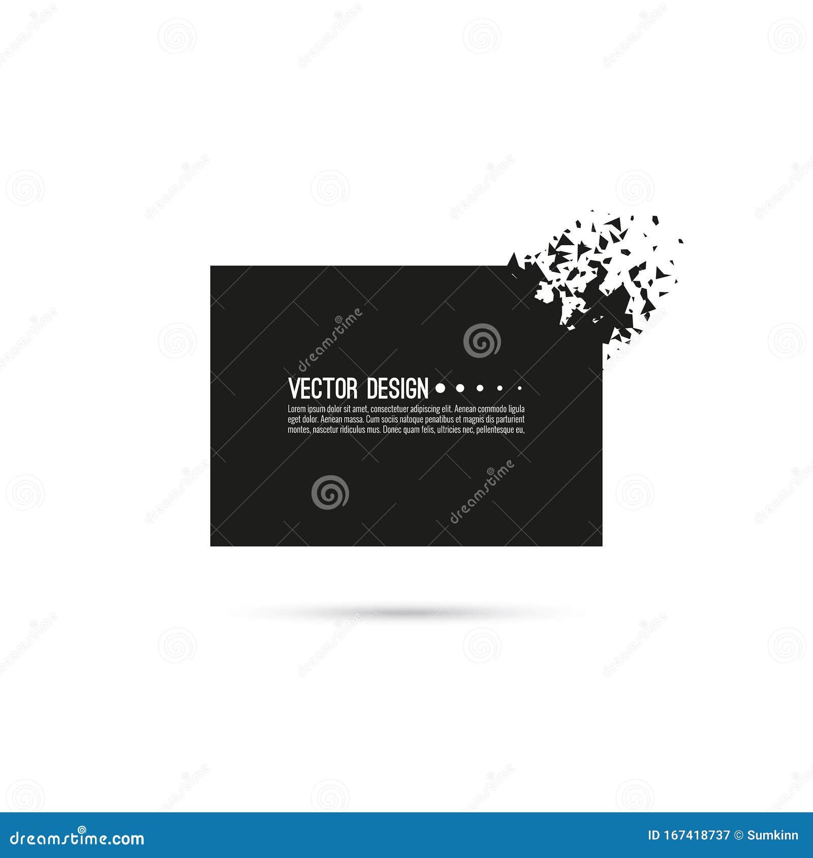Explosive Black Rectangular Banner. Stock Vector - Illustration of ...
