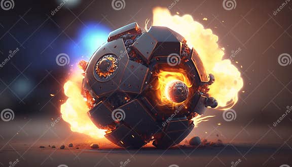 Explosive Blast: Capturing the Moment of a Exploding Ball Bomb Stock ...