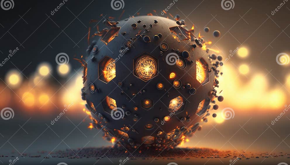 Explosive Blast: Capturing the Moment of a Exploding Ball Bomb Stock ...
