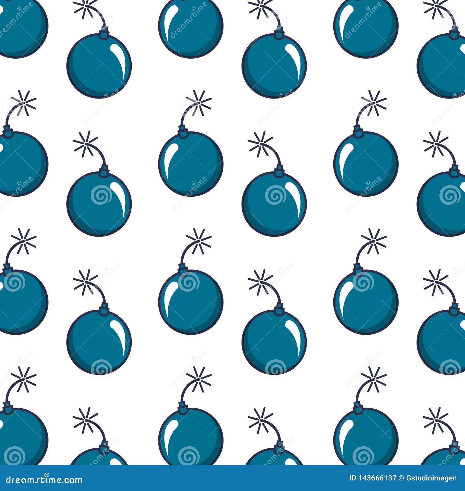 Explosive Bomb Comic Pattern Background Stock Vector - Illustration of ...