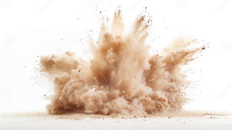 Explosive Burst of Brown Dust - Generative AI Stock Image - Image of ...
