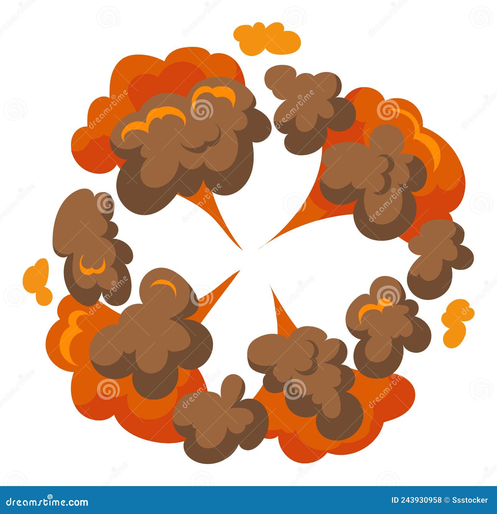 Explosive Burst Comic Effect. Cartoon Boom Clouds Stock Vector ...