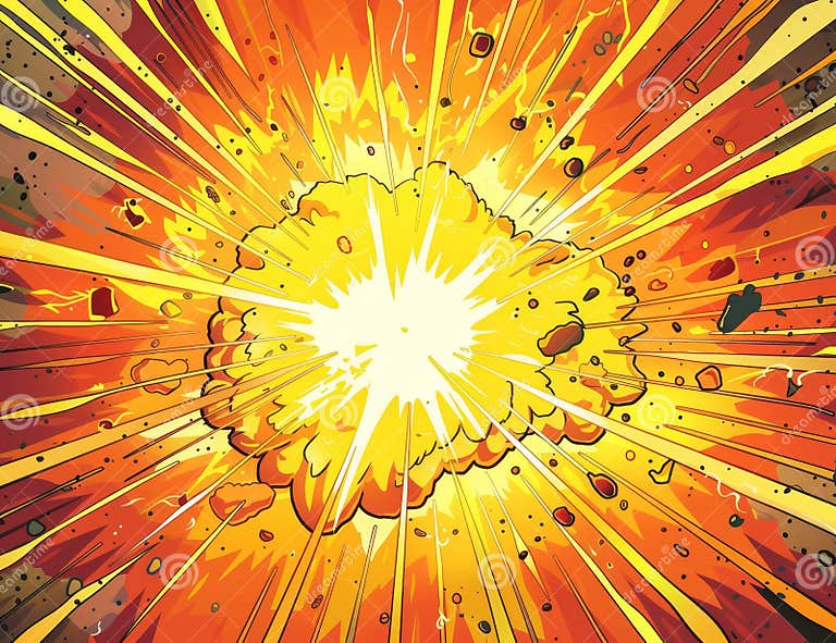 Explosive Burst of Energy and Light Stock Illustration - Illustration ...