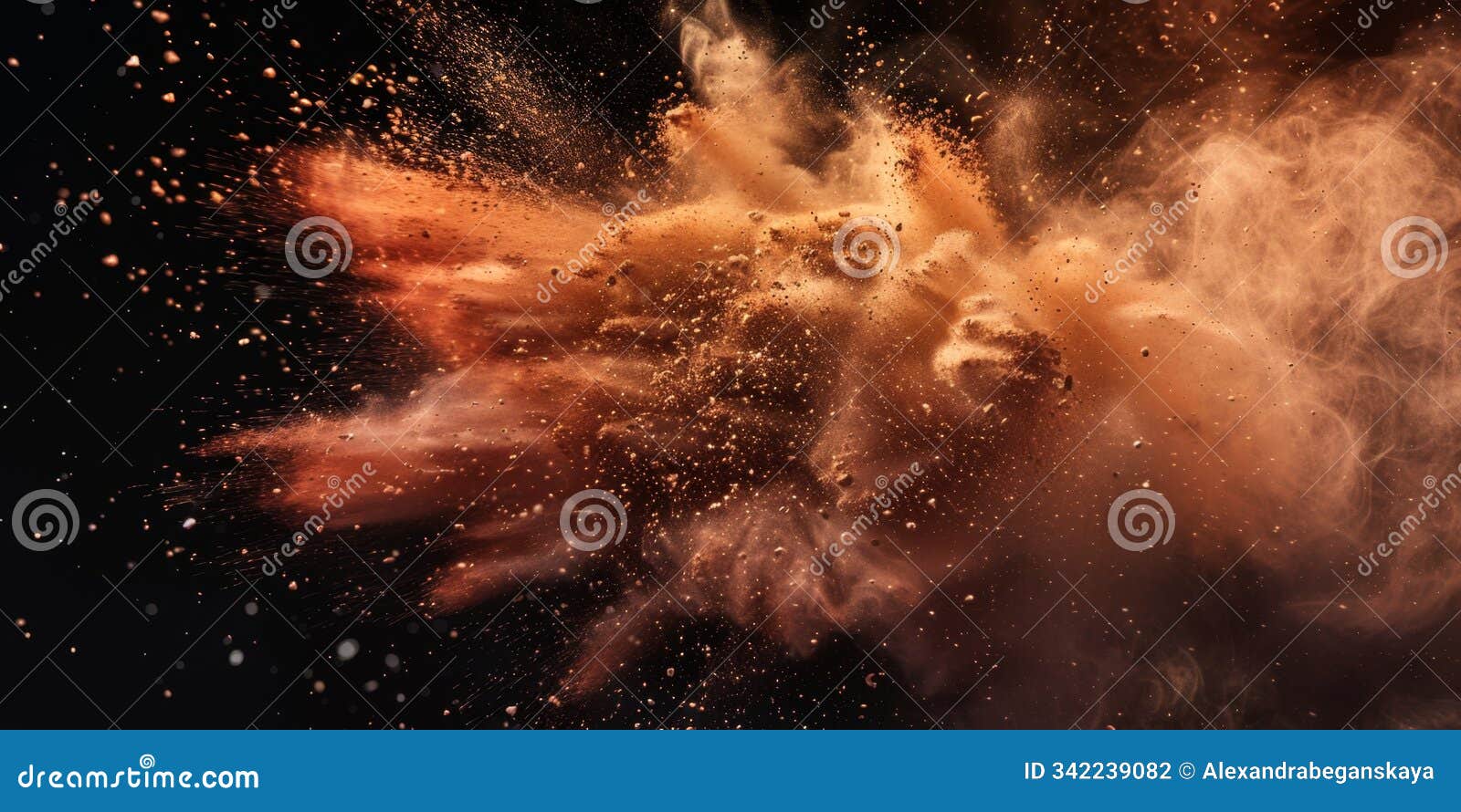 Explosive Burst of Fire and Sparks on Black Background Stock ...