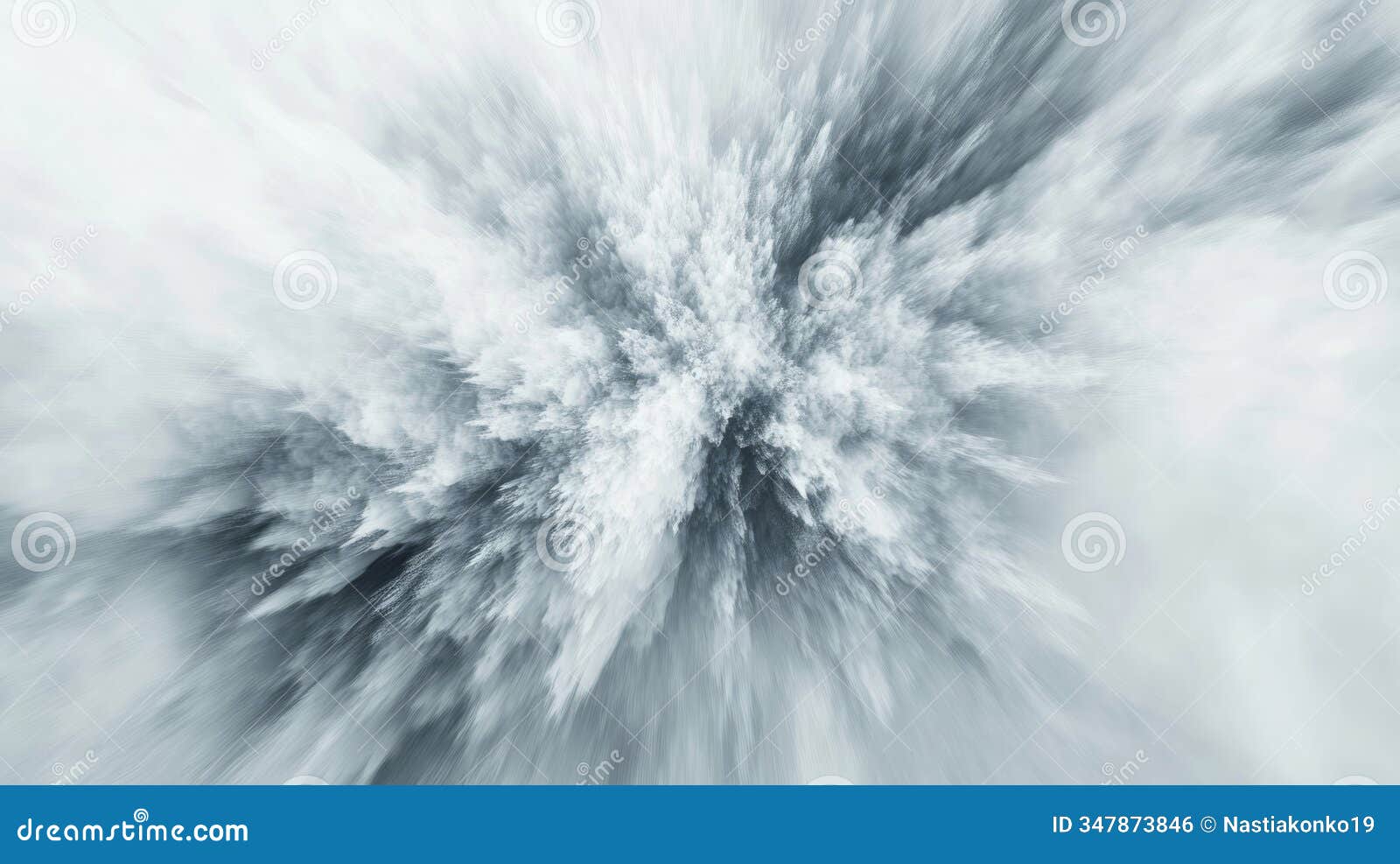 Explosive Burst of Icy Particles, Abstract Frozen Motion Effect. Winter ...
