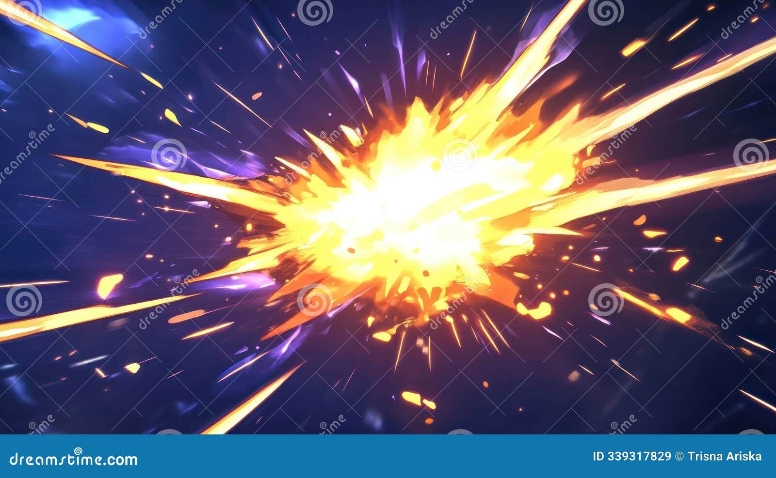 An Explosive Burst of Light and Energy, Conveying Action and Intensity ...