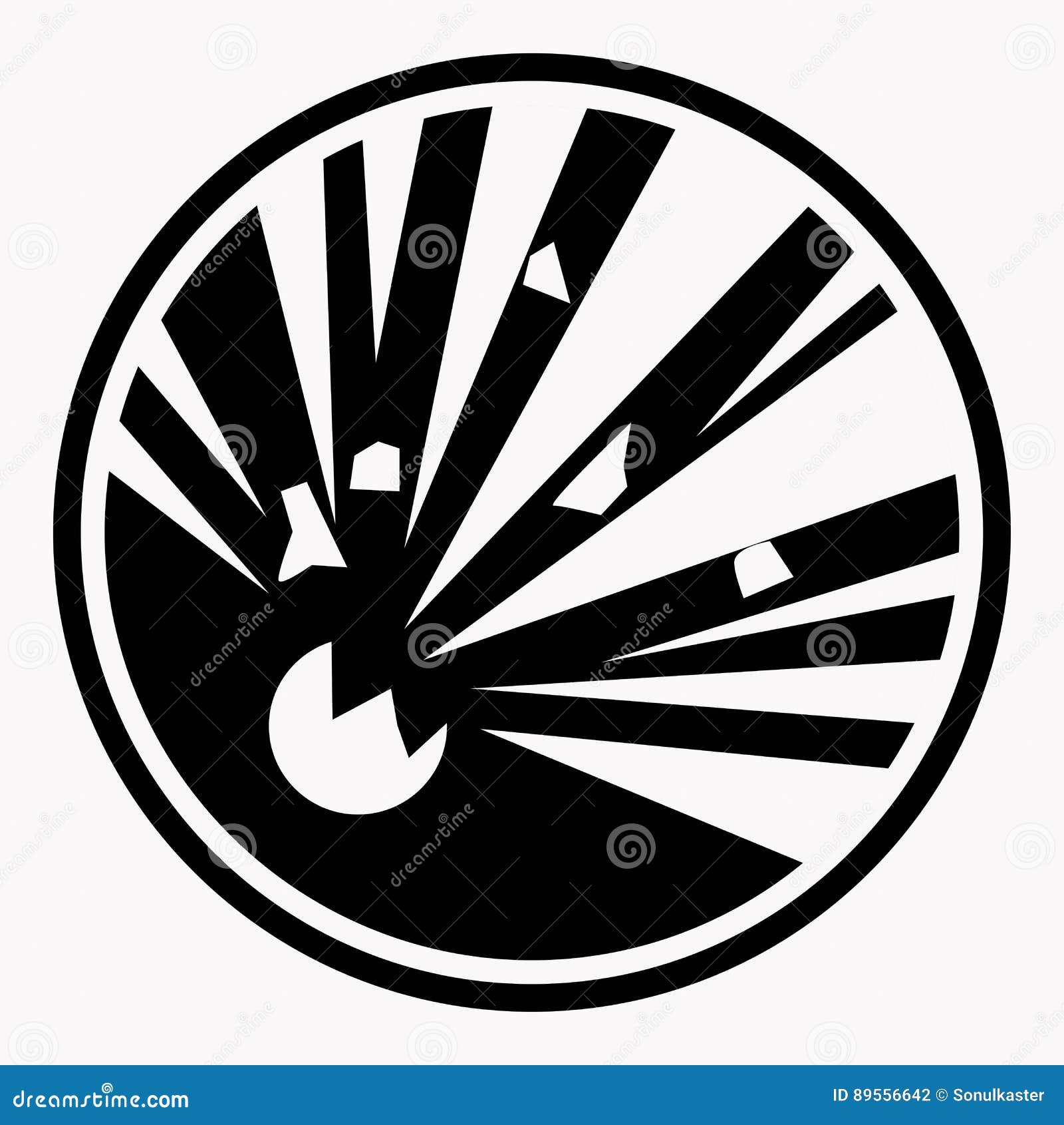 Explosive Caution Sign Explosion Vector Isolated Danger Warning Icon ...